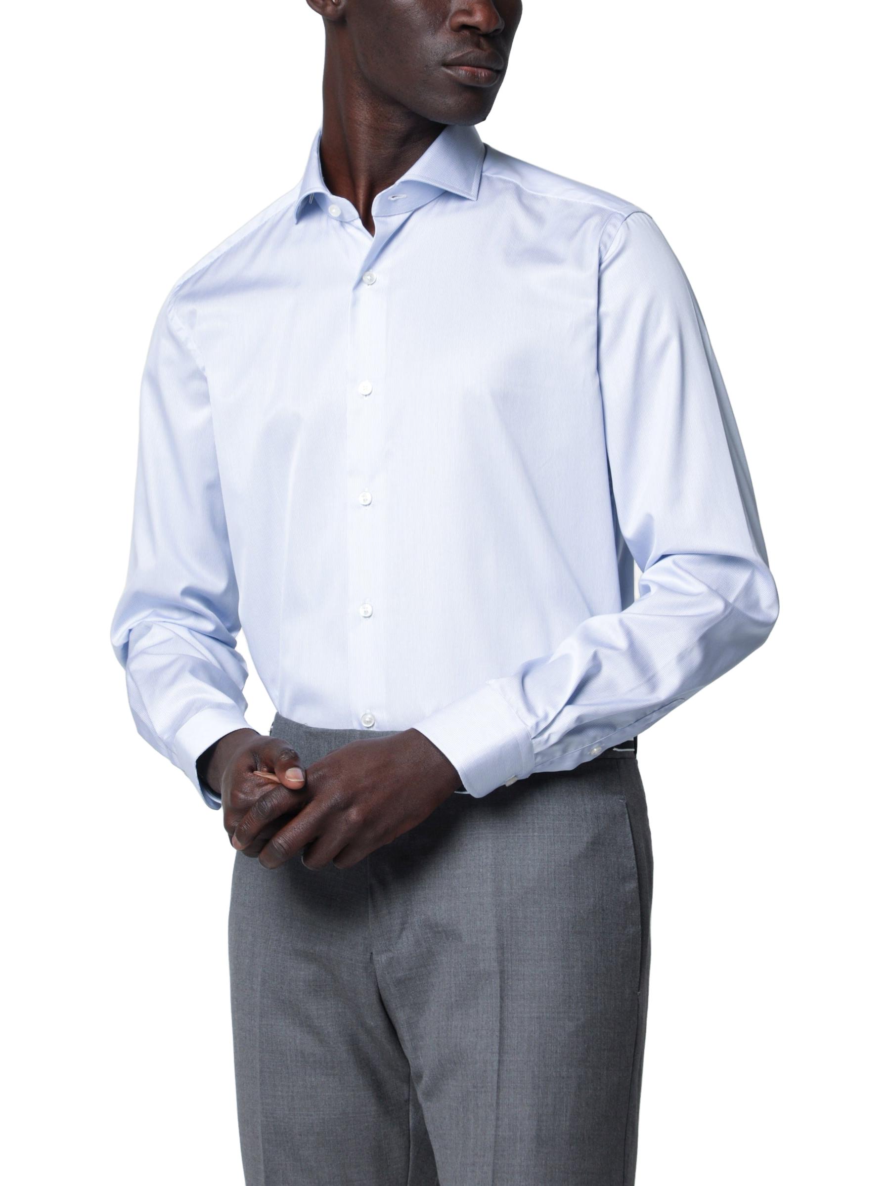 XACUS Travel Tailor Fit light blue shirt